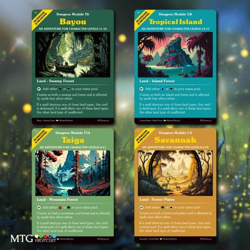 Free Printable: Dungeon Module Dual Lands - ChumpTokens.com